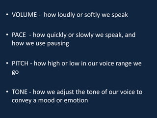 Body language and voice variety in teaching | PPTX