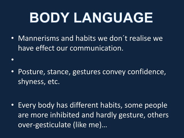 Body language and voice variety in teaching | PPTX