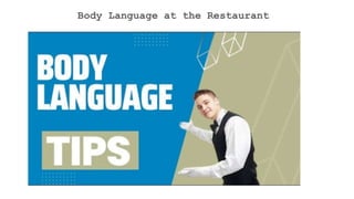 Body Language & Communication for Restaurant staffptx | PPTX