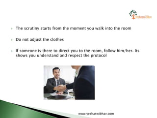 Body language during an interview | PPTX