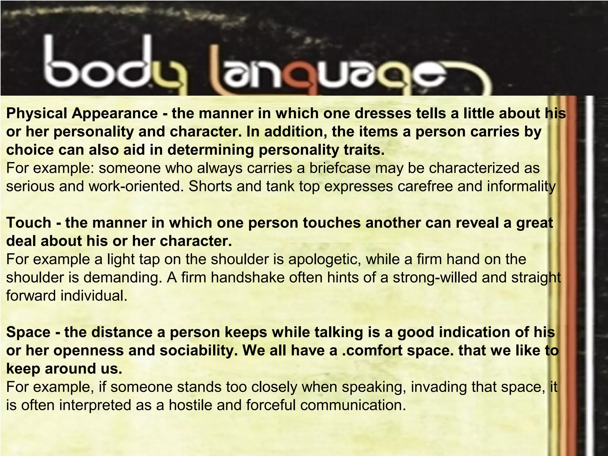 Body language, etiquette, interview skills | PPT