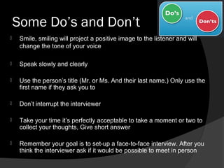Body language, etiquette, interview skills | PPT