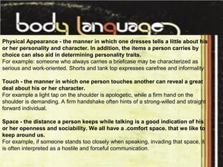 Body language, etiquette, interview skills | PPT