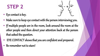 Body language for an interview | PPTX