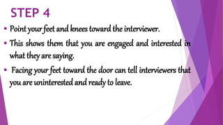 Body language for an interview | PPTX