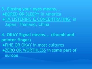 Body Language in Different Cultures | PPTX