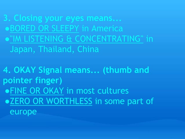 Body Language in Different Cultures | PPTX