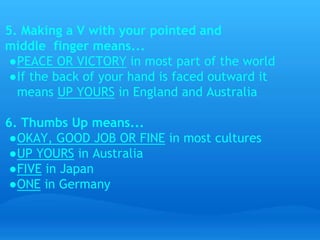 Body Language in Different Cultures | PPTX