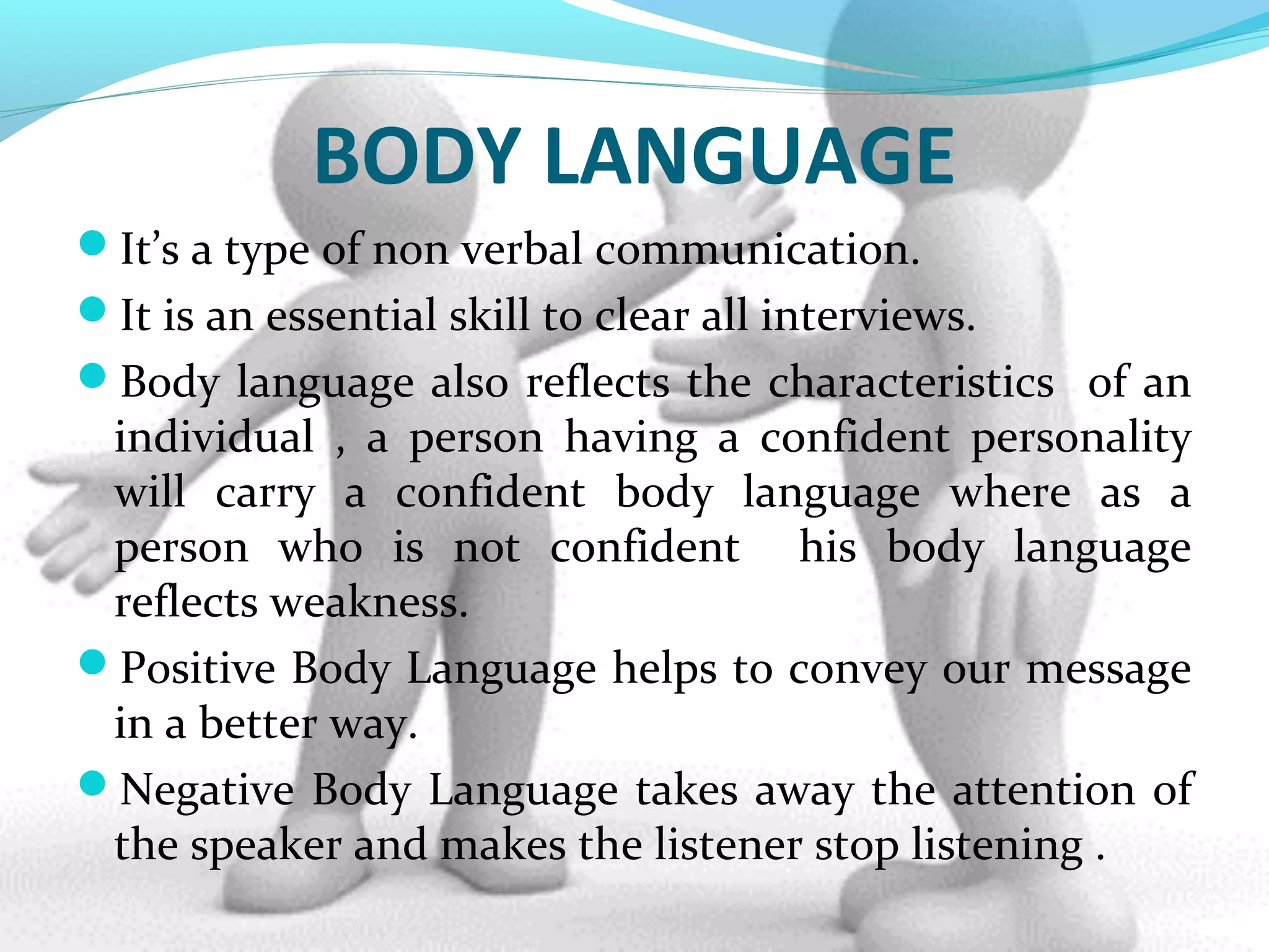 Body language for effective communication | PPT