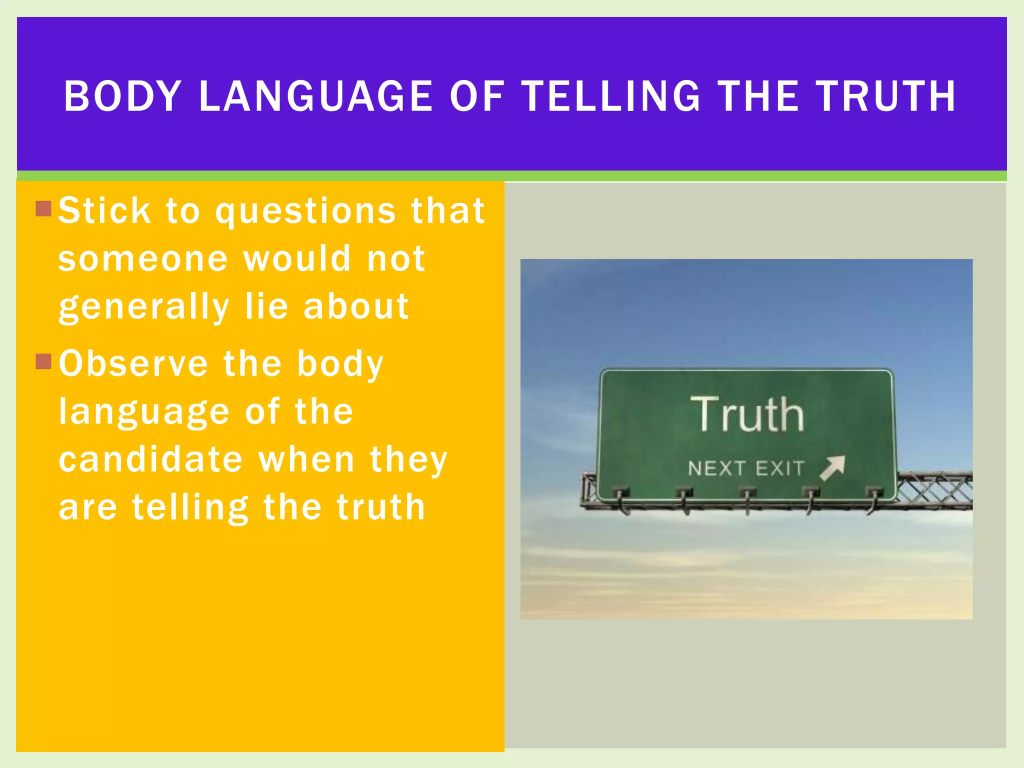 Body language of a liar | PPT