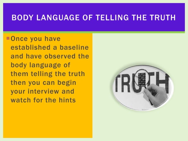 Body language of a liar | PPT