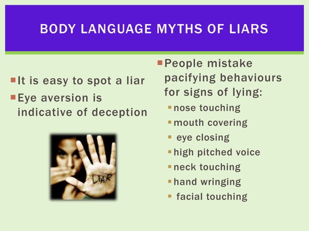 Body language of a liar | PPT