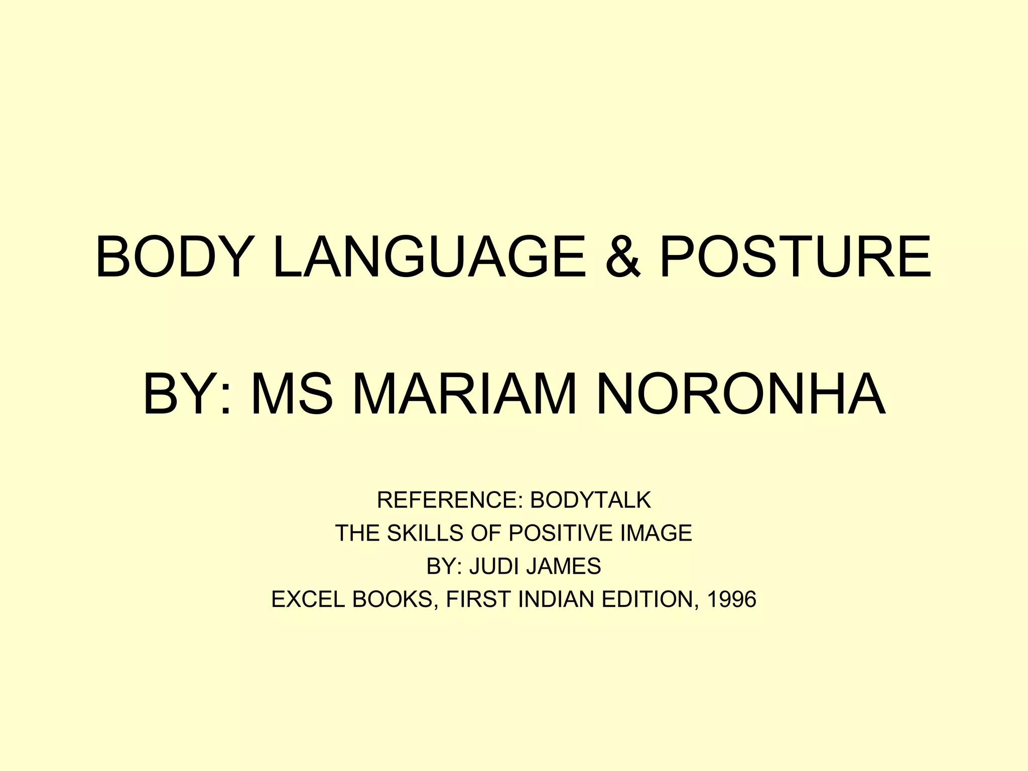 Body language & posture | PPT