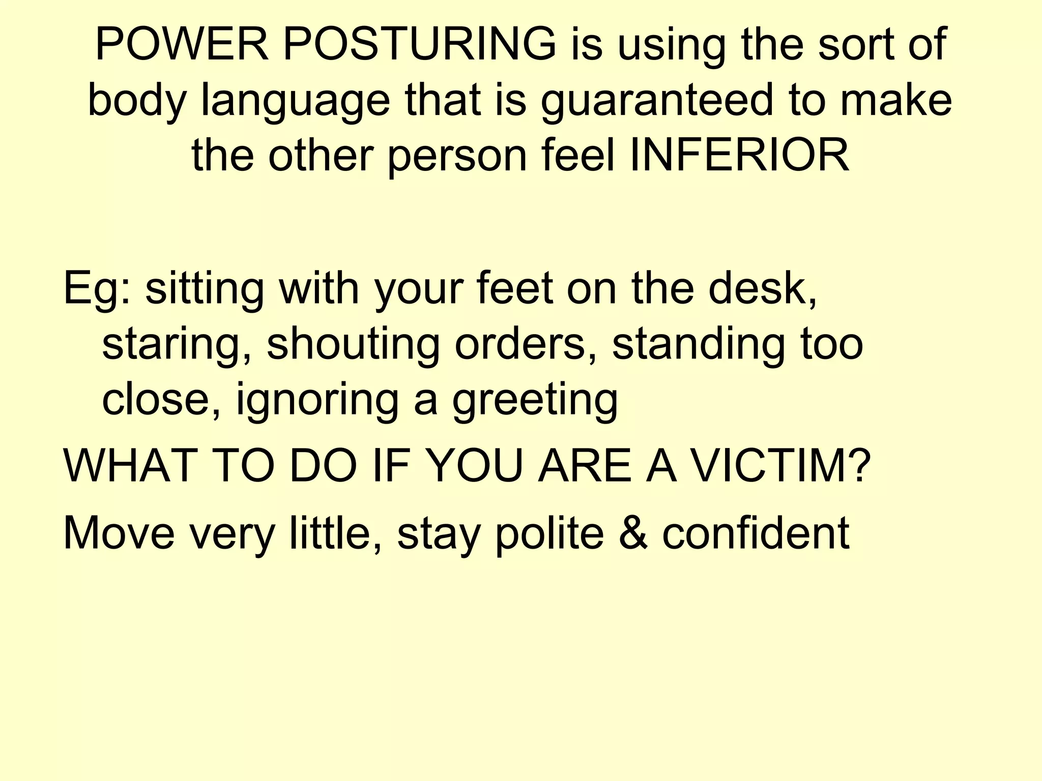 Body language & posture | PPT