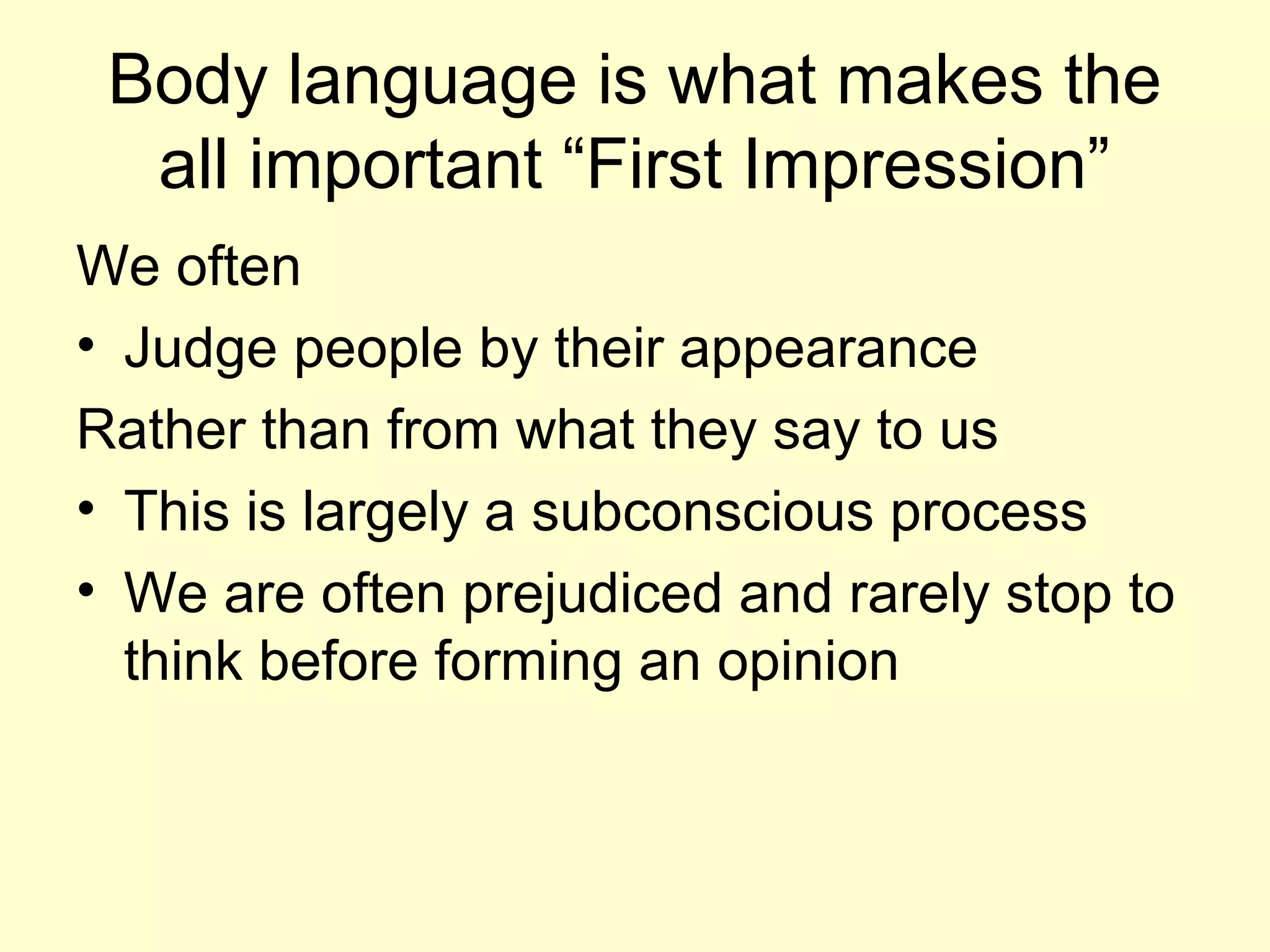 Body language & posture | PPT