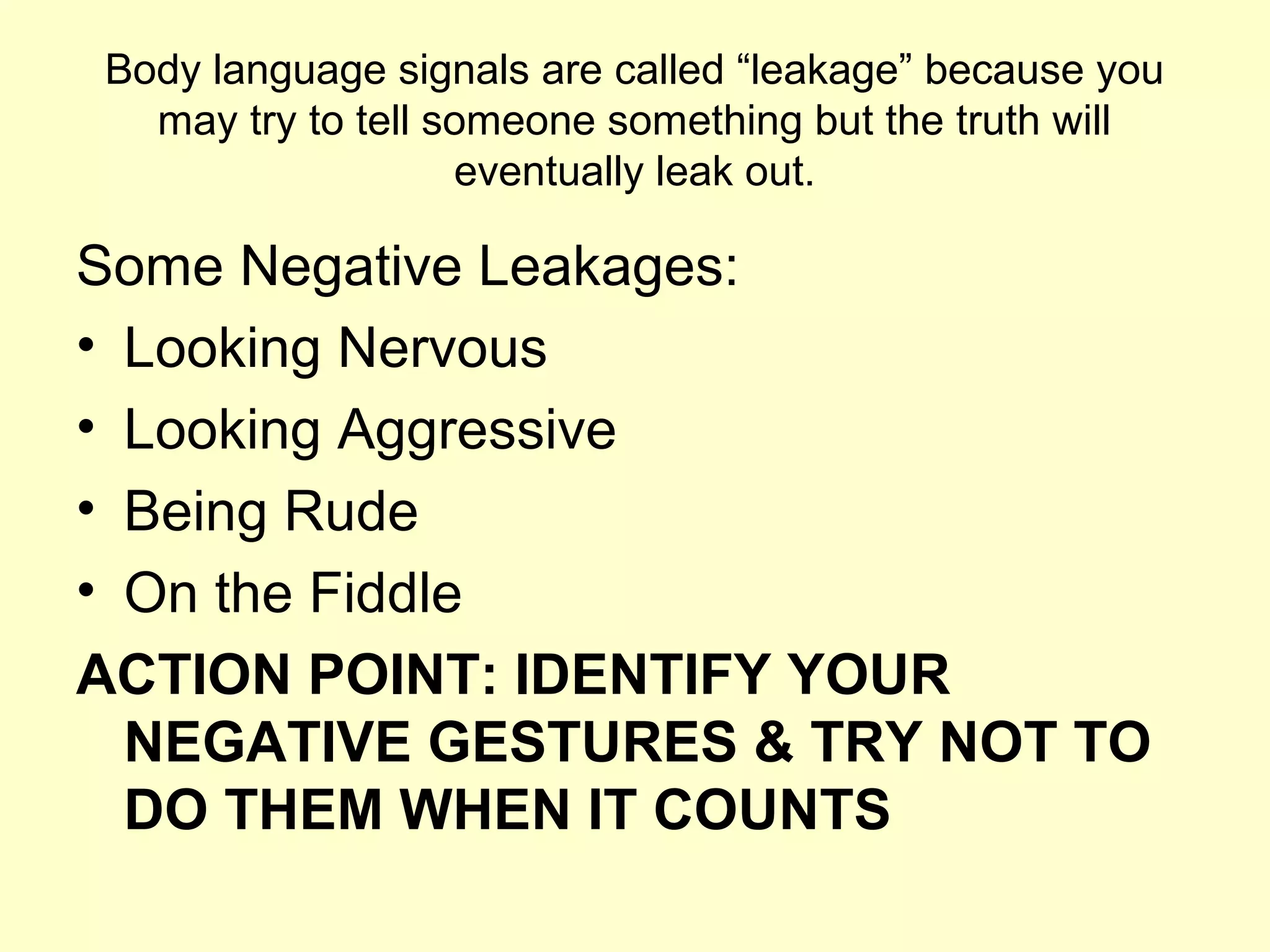 Body language & posture | PPT