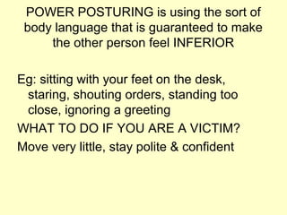 Body language & posture | PPT