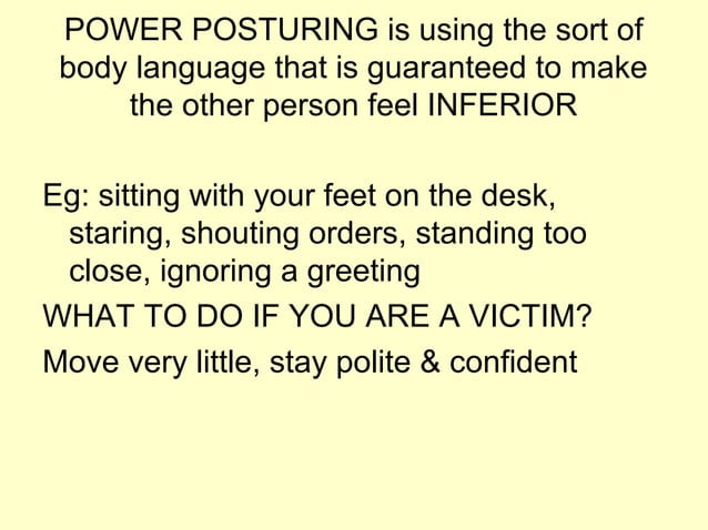 Body language & posture | PPT