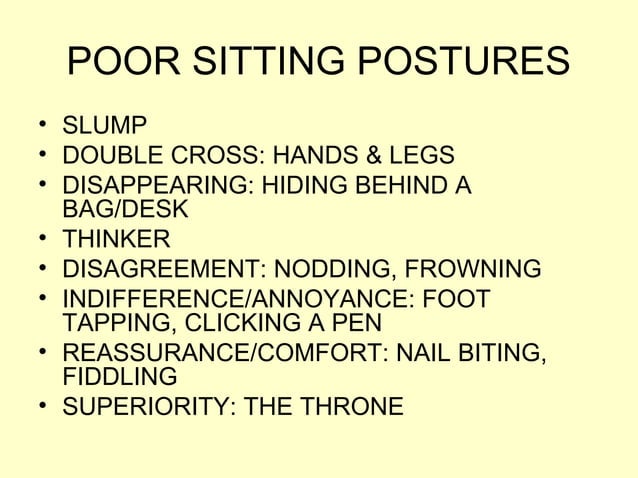 Body language & posture | PPT