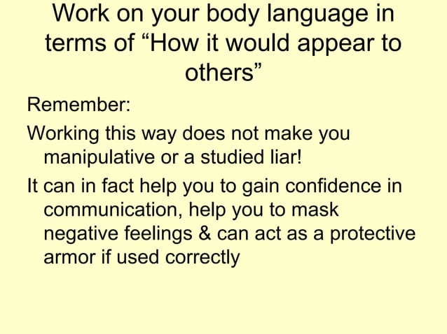 Body language & posture | PPT