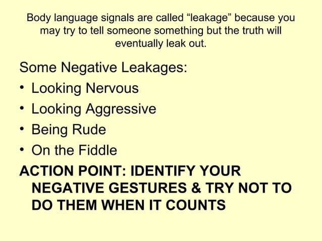 Body language & posture | PPT