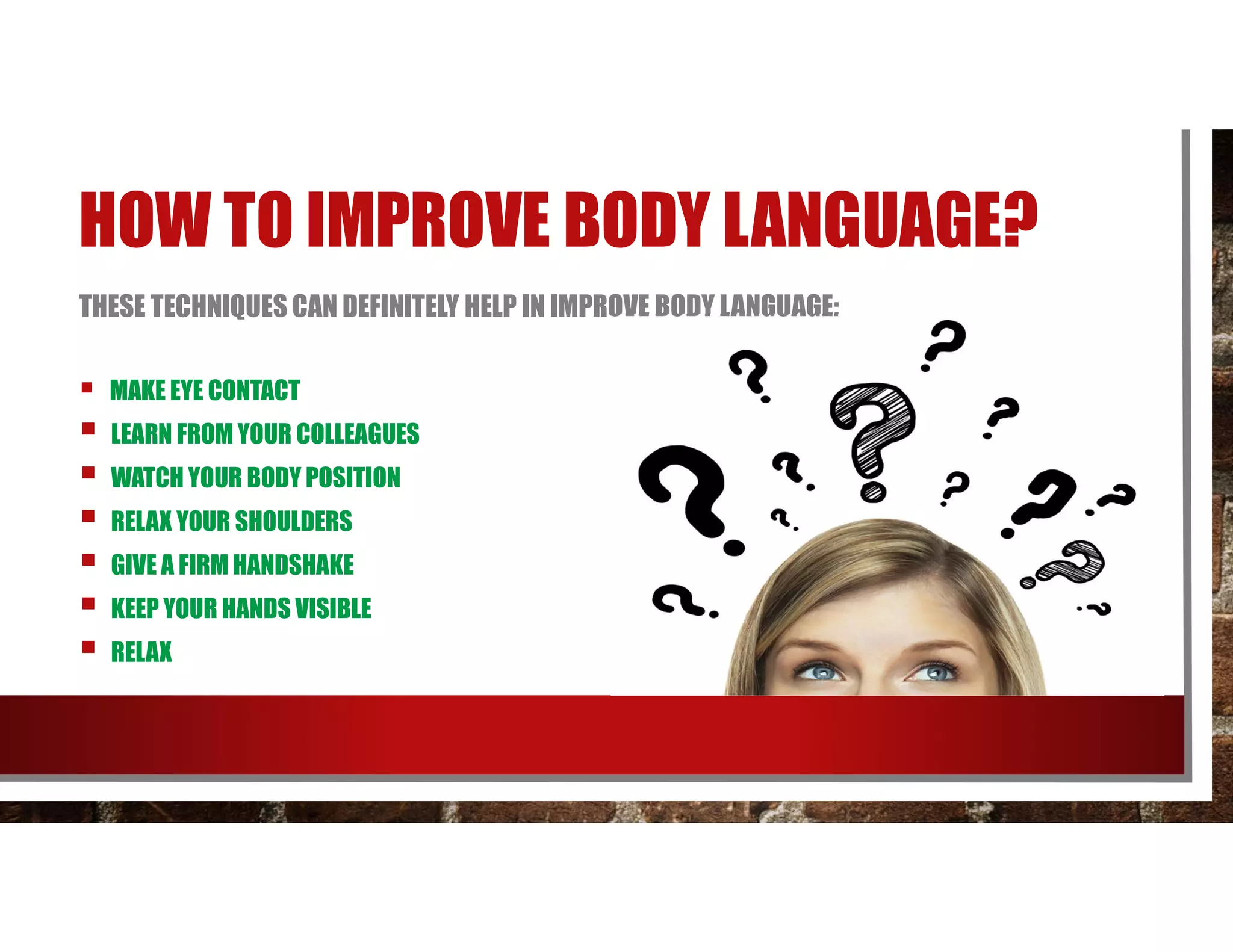 Body Language Presentation - Business Communication Lab | PDF