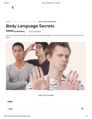 Body Language Secrets - Edukite | PDF