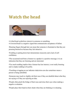 Body language signs | PDF