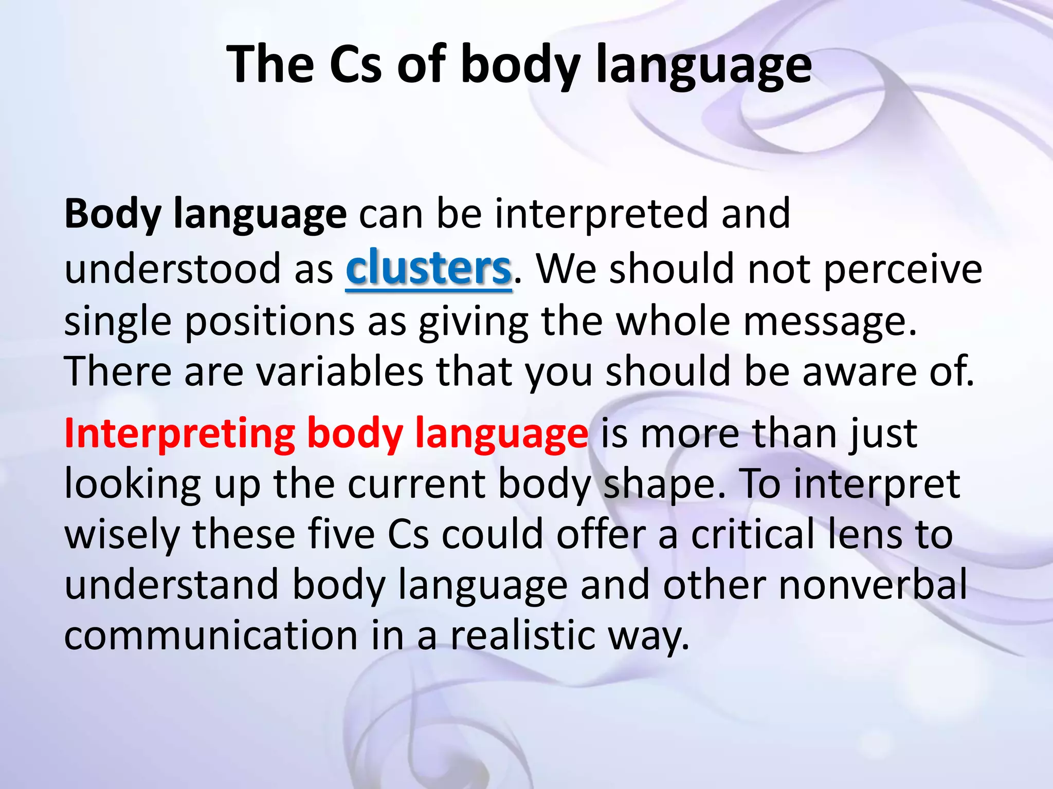 Body language for teachers | PPT