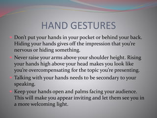 Body language tips | PPT
