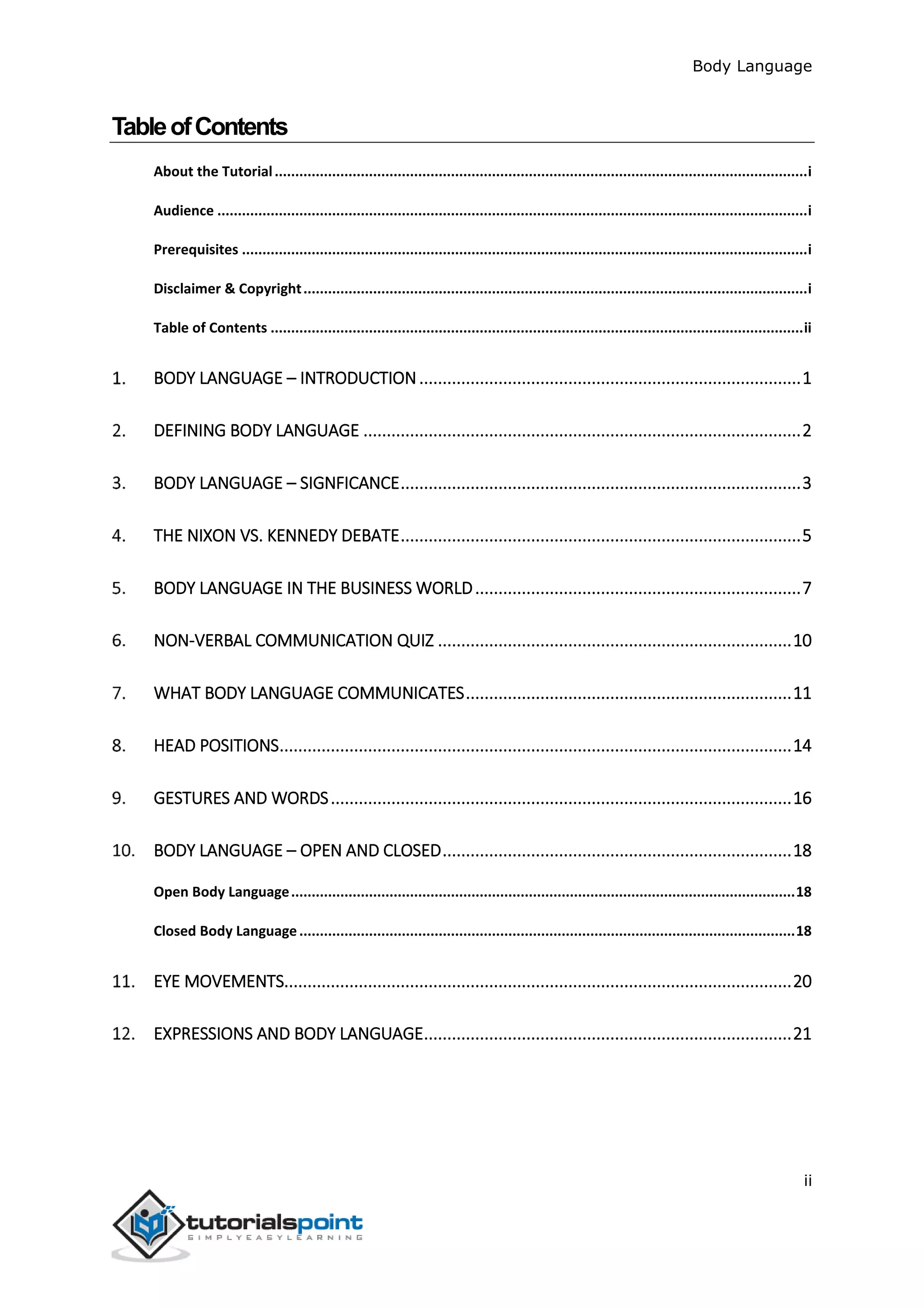 Body language tutorial | PDF