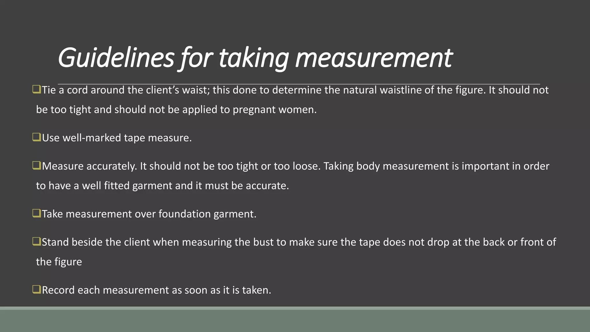 BODY MEASUREMENT | PDF