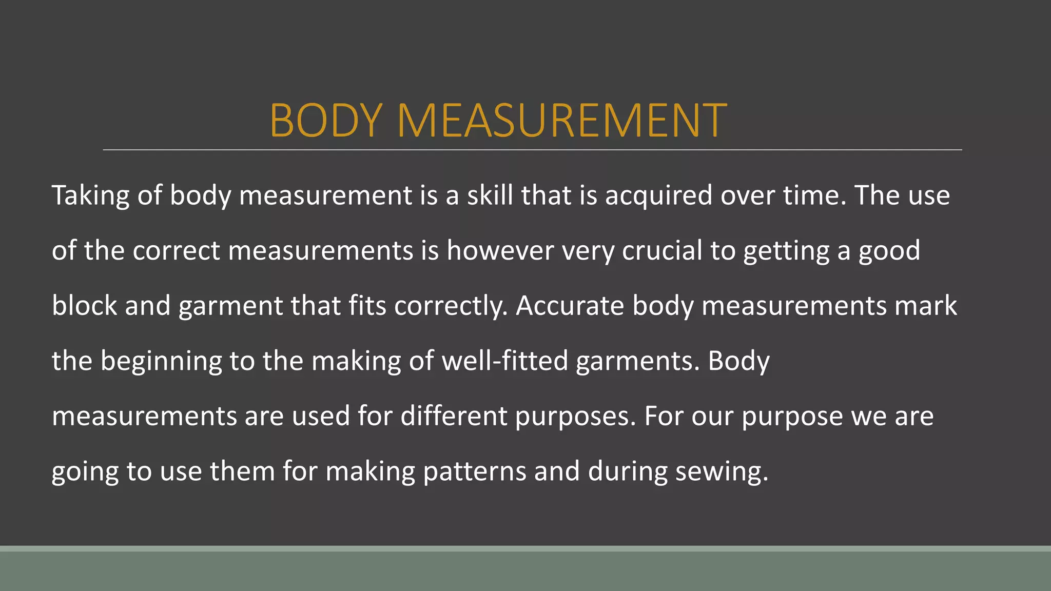 BODY MEASUREMENT | PDF