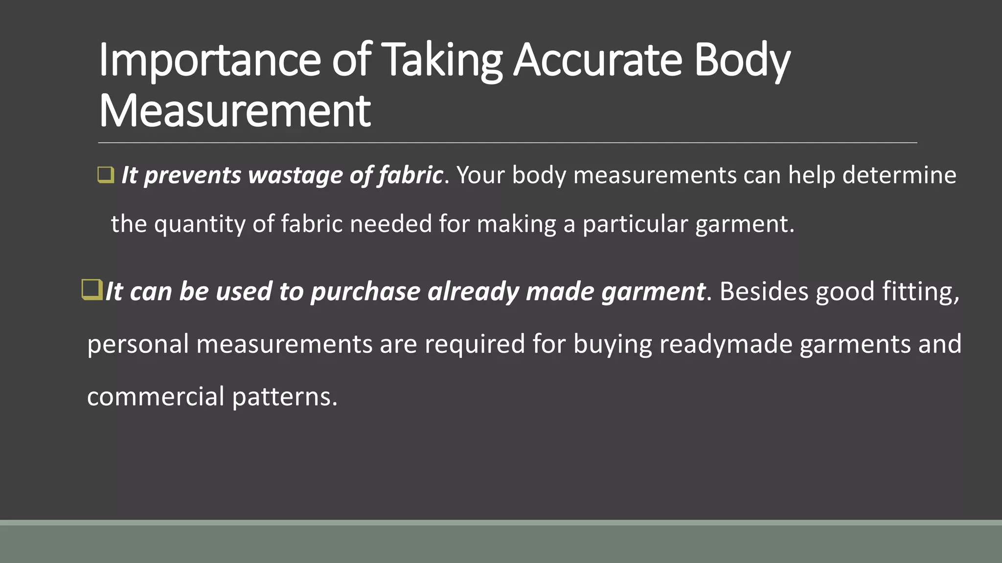 BODY MEASUREMENT | PDF