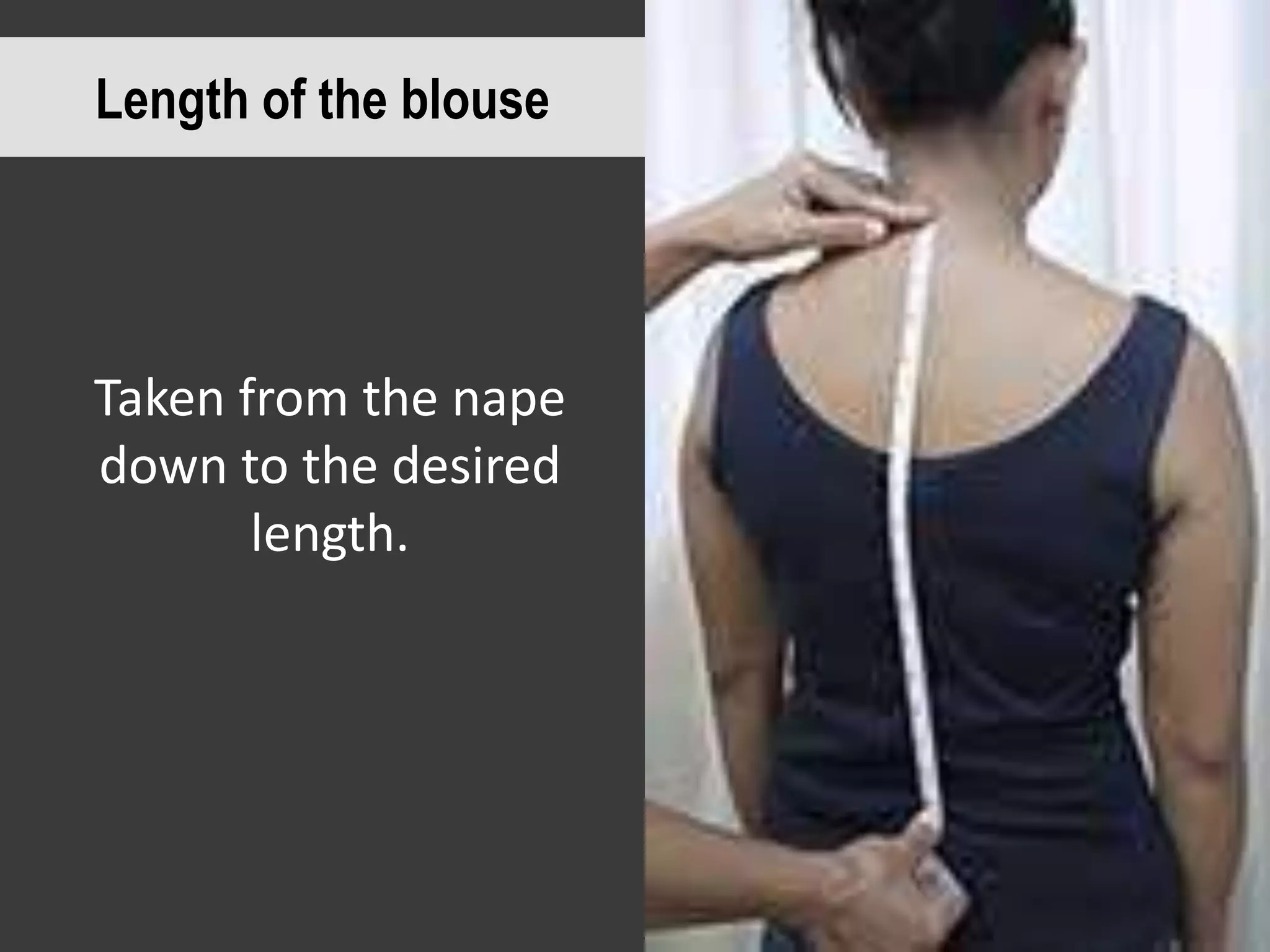 Body measurement for ladies blouse | PPTX