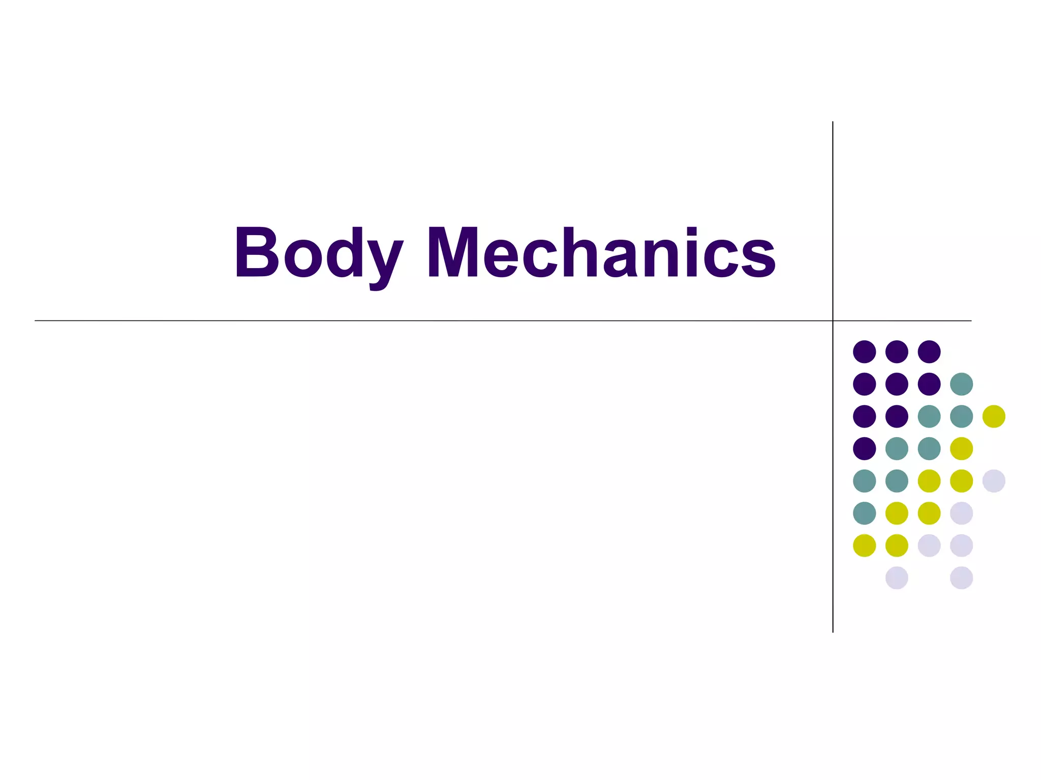 Body Mechanics | PPT