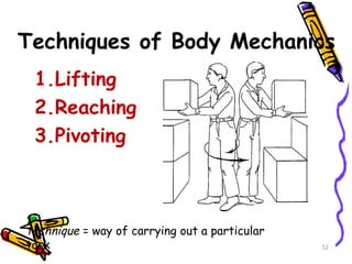 principles of body mechanics in nursing care | PPT