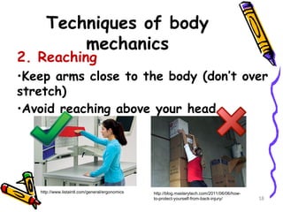 principles of body mechanics in nursing care | PPT