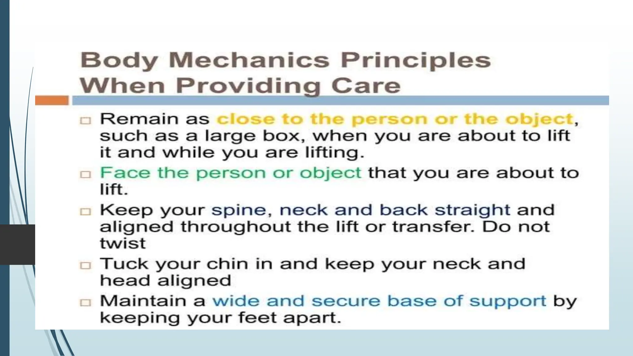 BODY MECHANICS, POSITIONING, BED BATHING.pptx