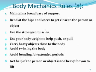 Body Mechanics, Positioning & Moving ..ppt