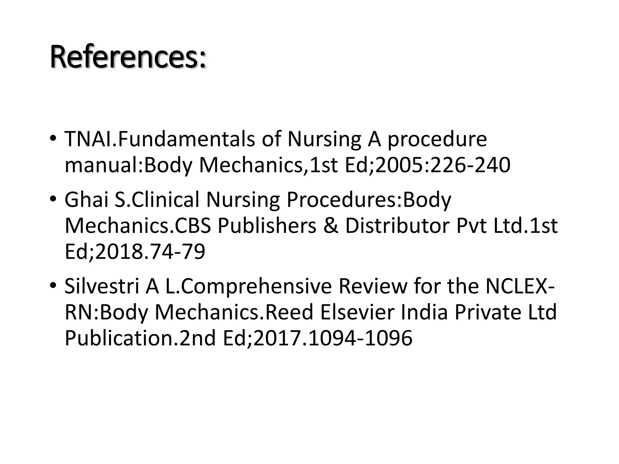 Body mechanics ppt | PPTX