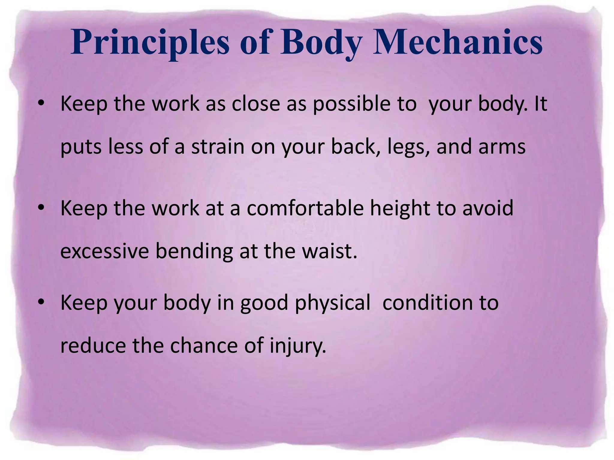 body mechanism nursing lecture- fundamental nursing | PPT