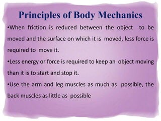body mechanism nursing lecture- fundamental nursing | PPT