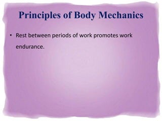 body mechanism nursing lecture- fundamental nursing | PPT