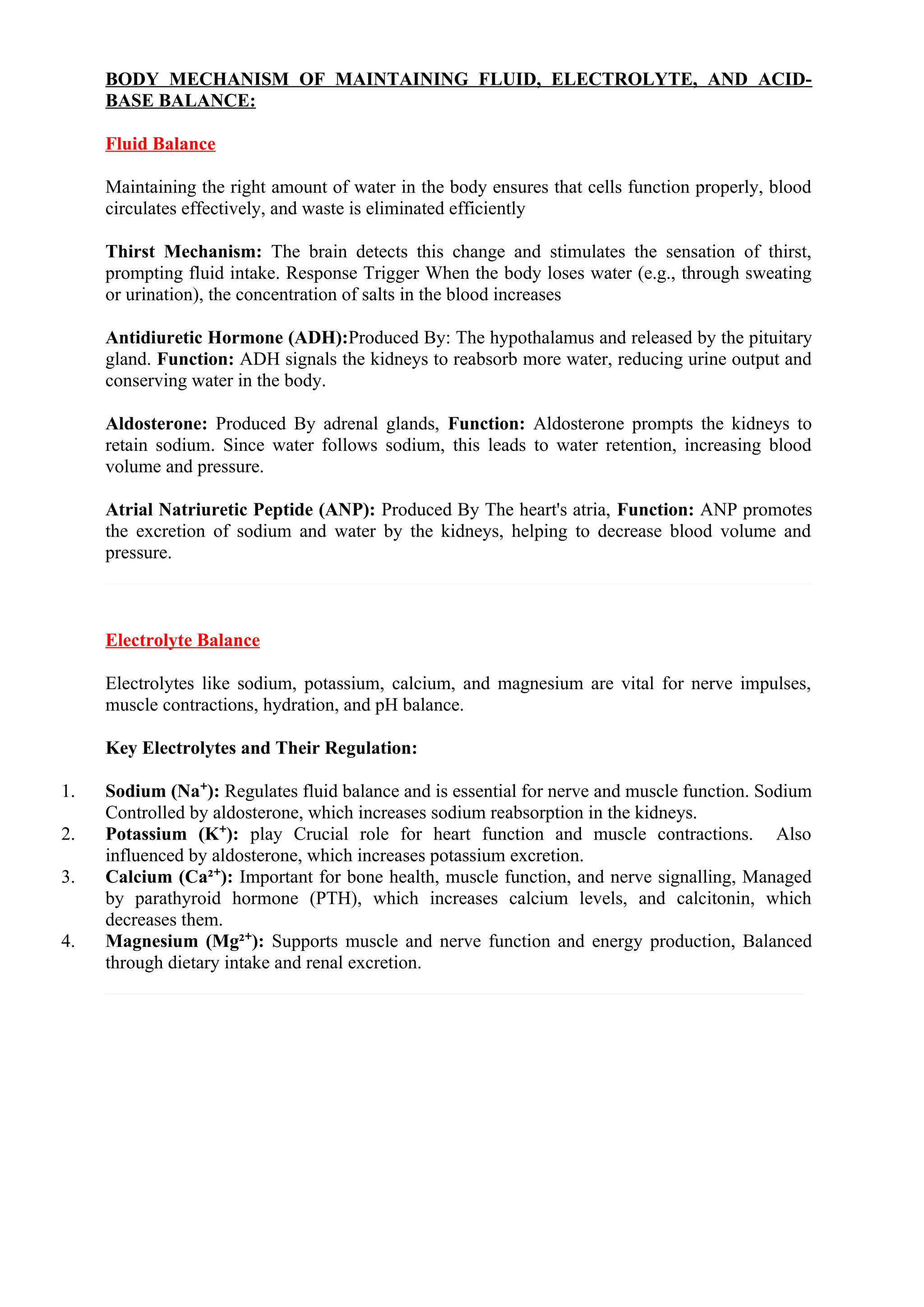 Body mechanism of maintaining fluid.docx