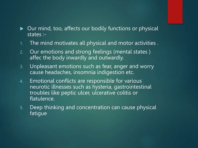 BODY MIND RELATIONSHIP.pptx | Brain and Nervous System Disorders ...