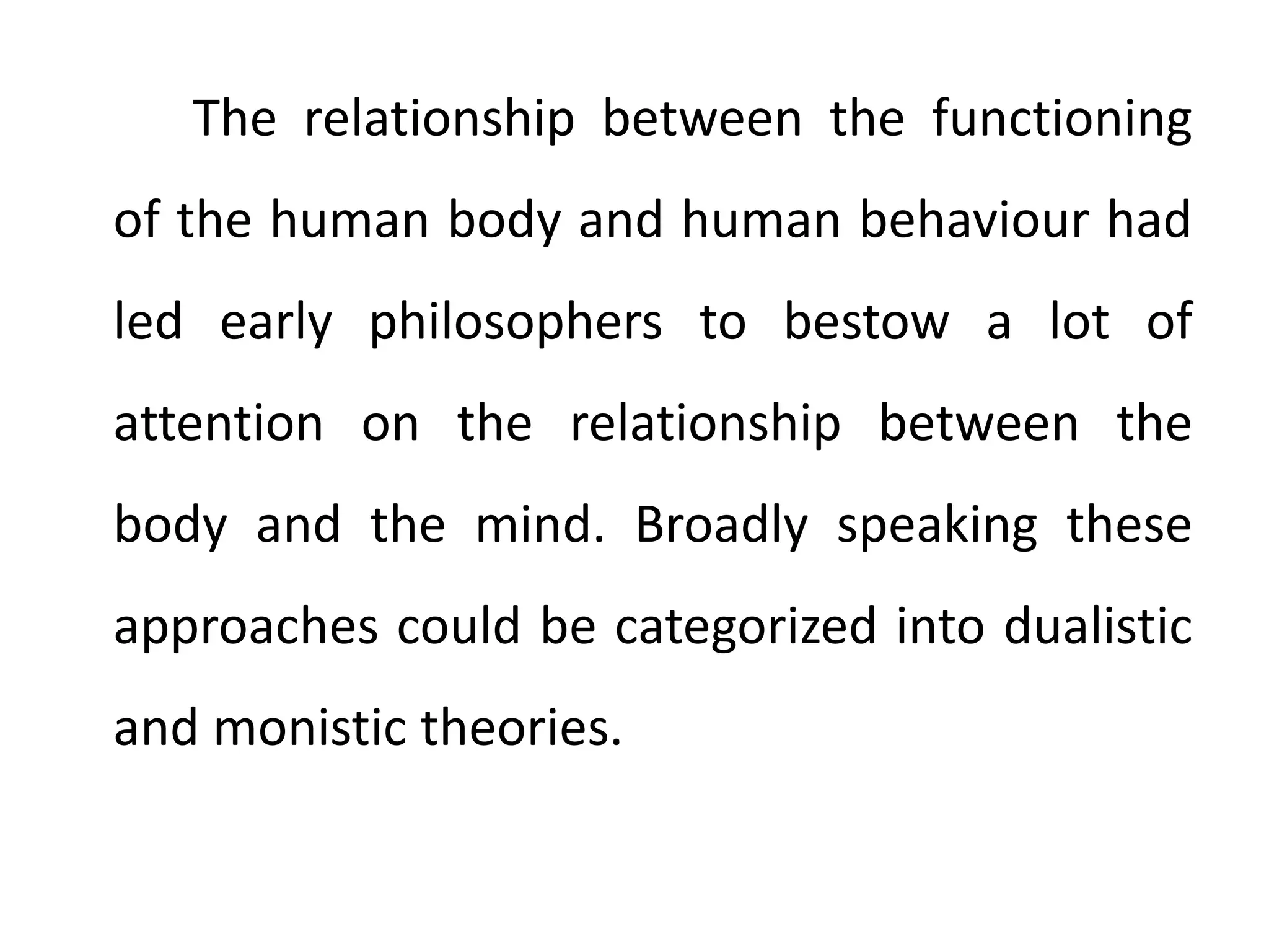 body mind relationship | PPTX
