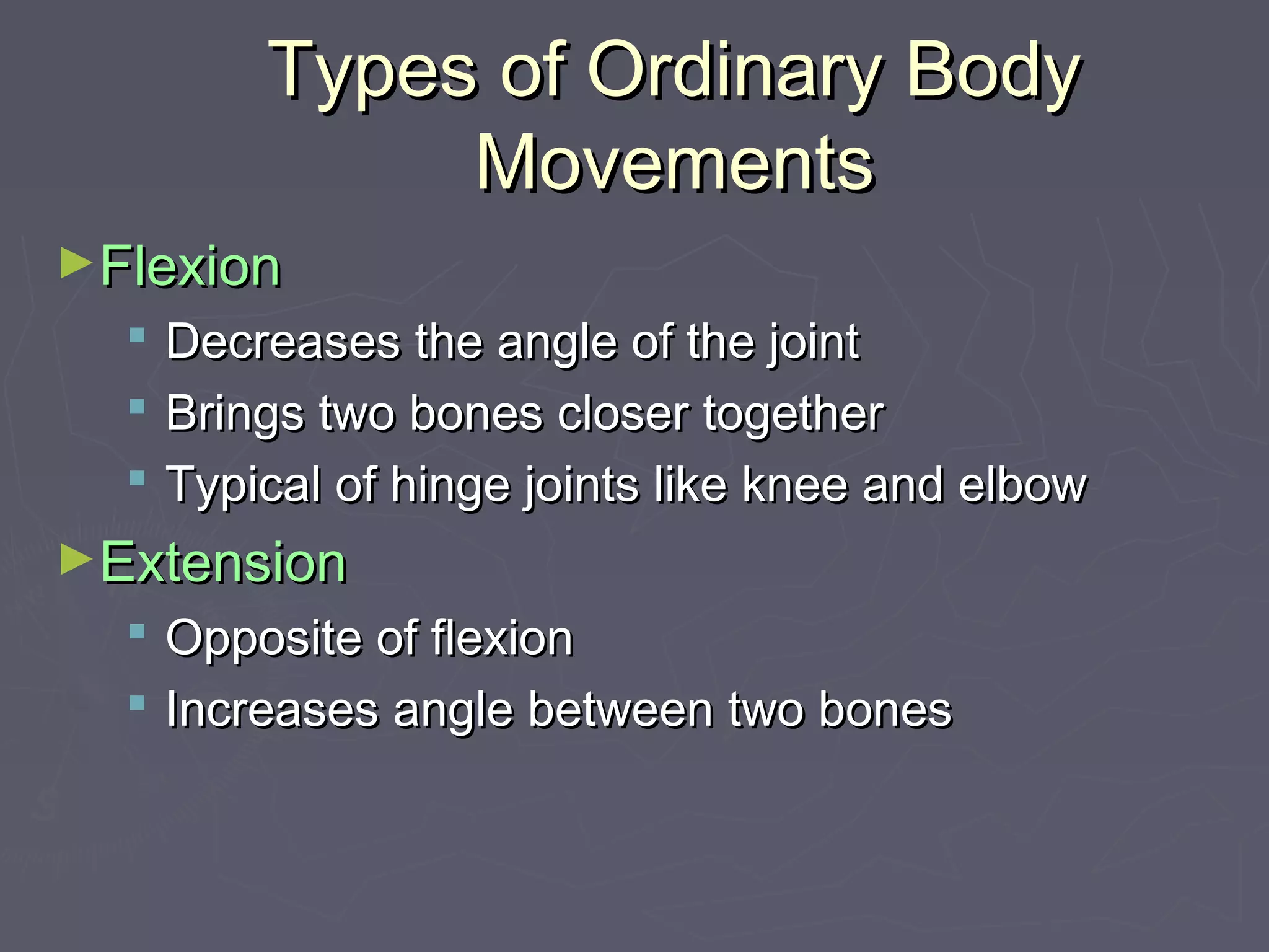 Body movements ppt | PPT