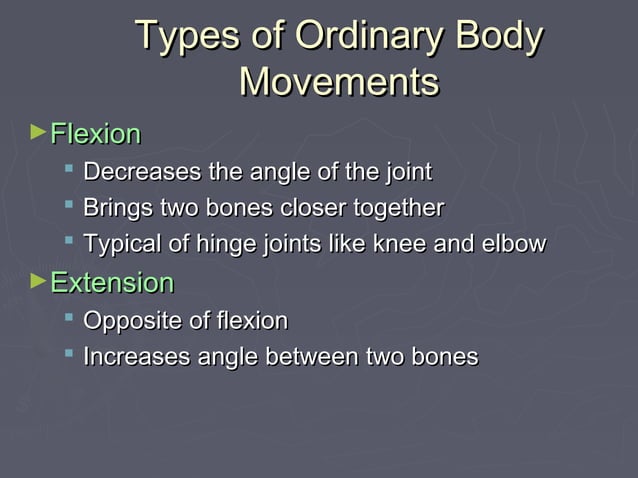 Body movements ppt | PPT