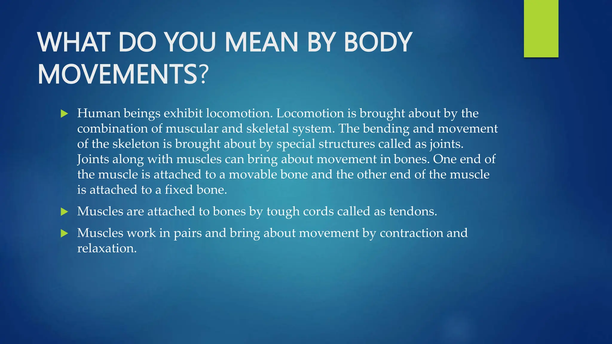 BODY MOVEMENTS_Science.pptx class 6 ncert chapter 8 | PPTX